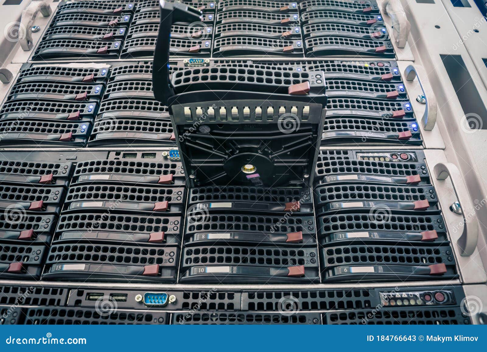 Powerful Server Equipment Is Installed In The Datacenter Rack. Modern ... Powerful Server Equipment Is Installed In The Datacenter Rack. Modern ...