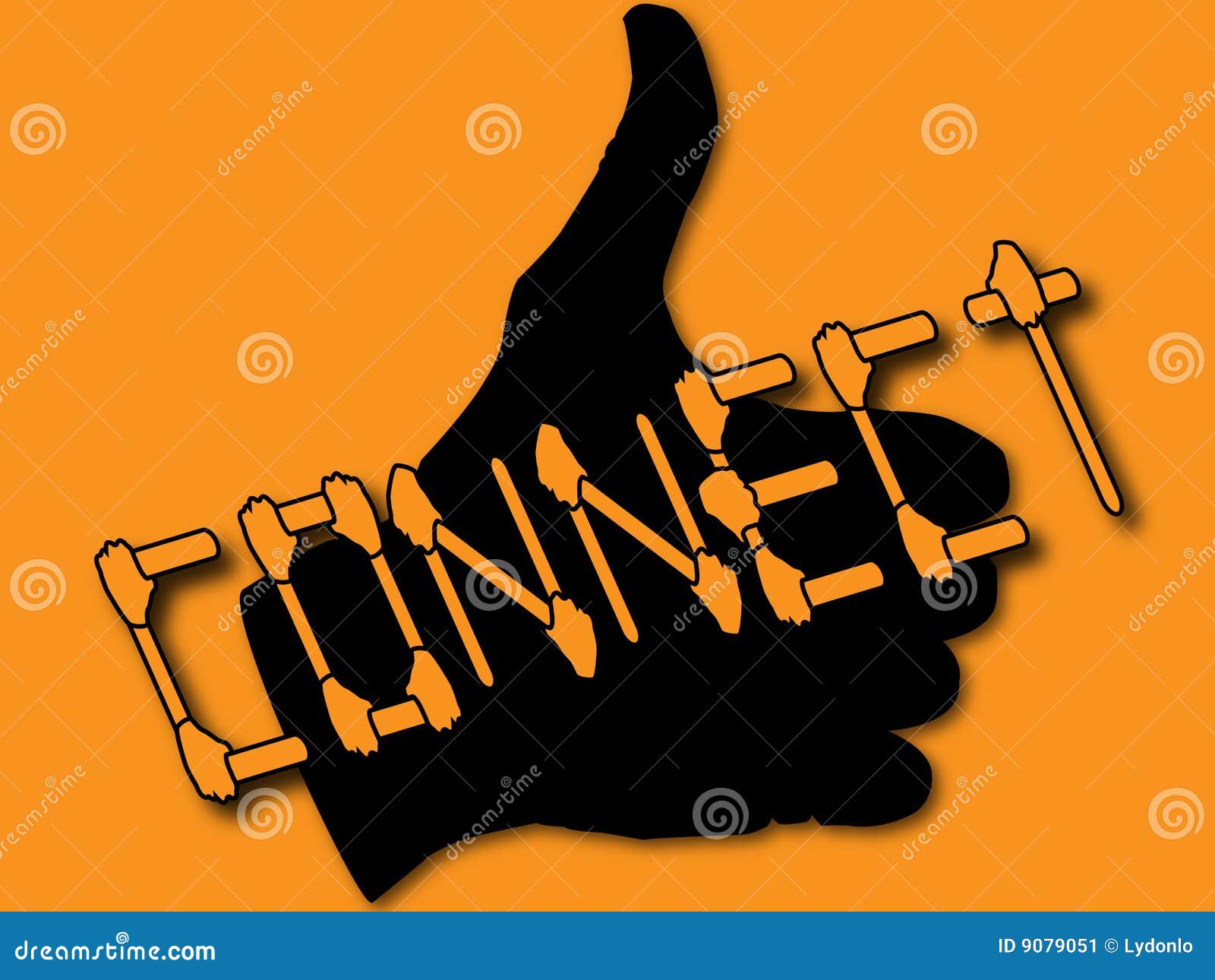 Connect_OK stock vector. Illustration of icon, arrow, business - 9079051