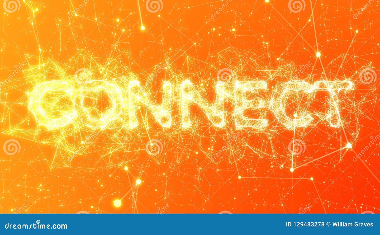 Connect in Orange - Illustrated Buzzword Concept, Plexus Network ...