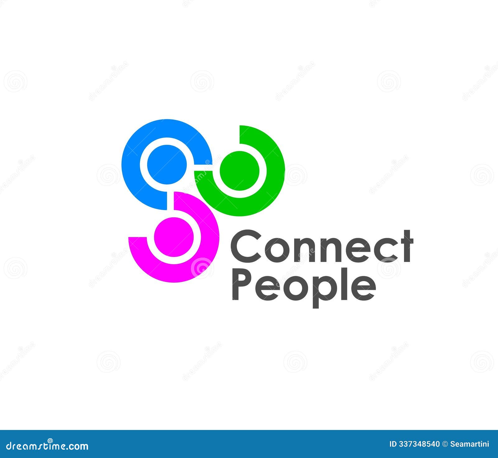 Connect People Together Icon Representing Unity Stock Illustration ...