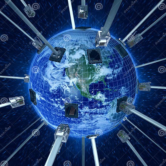 Connect Planet Earth stock illustration. Illustration of digital - 2764370