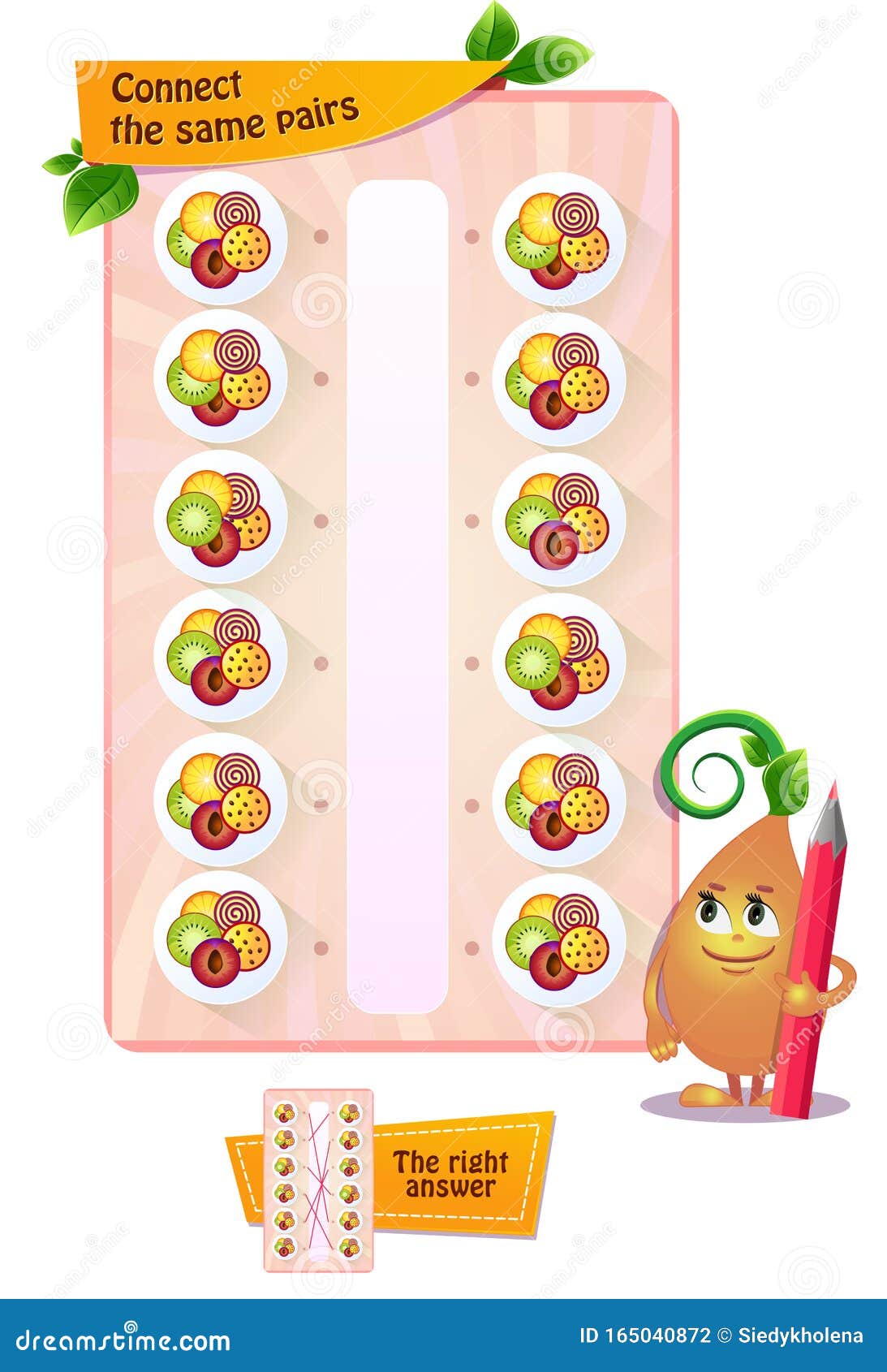 Connect the same pairs stock illustration. Illustration of memory ...