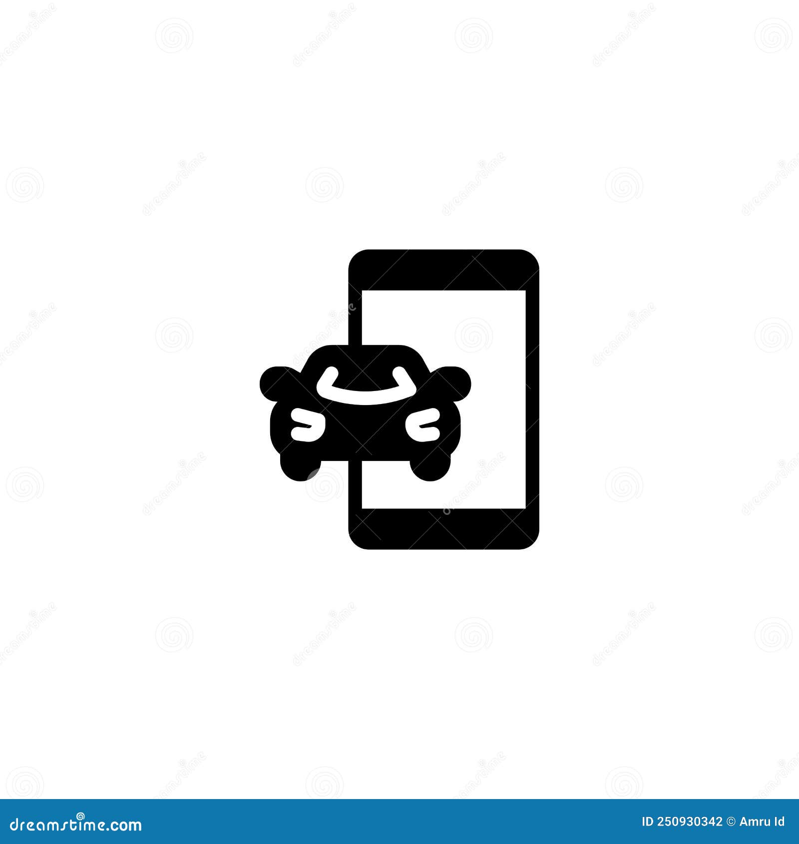Connect Smartphone Car Glyph Icon, Logo, and Illustration Stock Vector ...