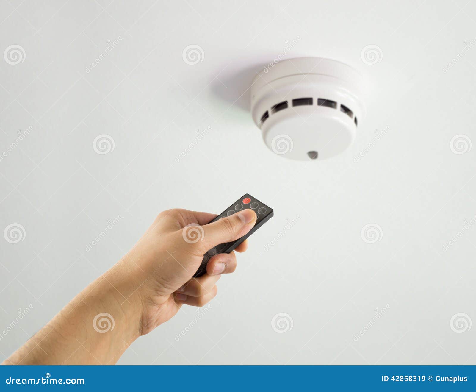 Connect the smoke detector stock image. Image of domestic - 42858319