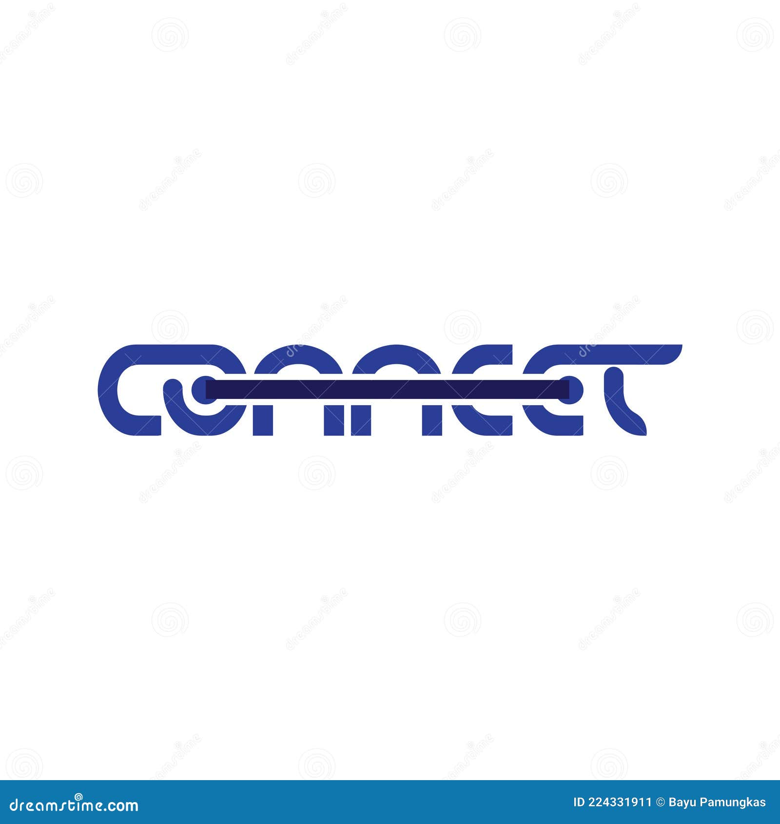 Connect Text Logotype Icon Vector Stock Vector - Illustration of ...