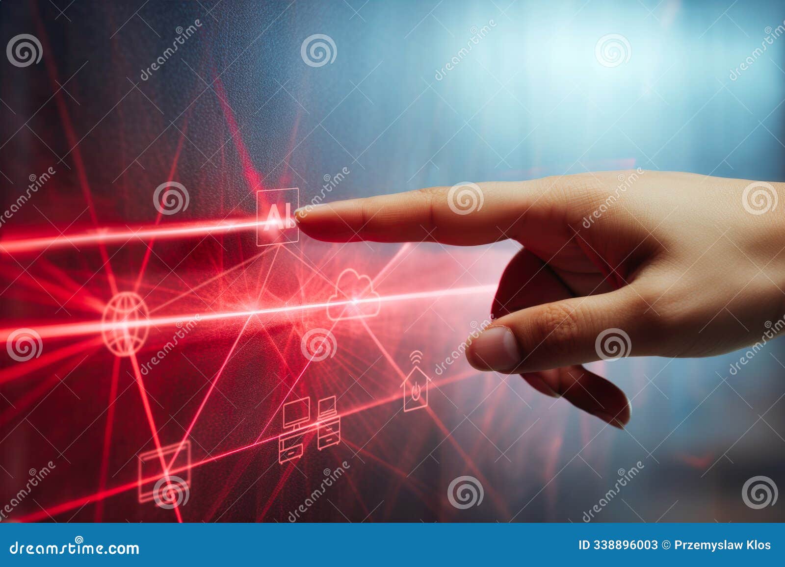 Connect To the Future. Switch To AI. New Technology Stock Illustration ...