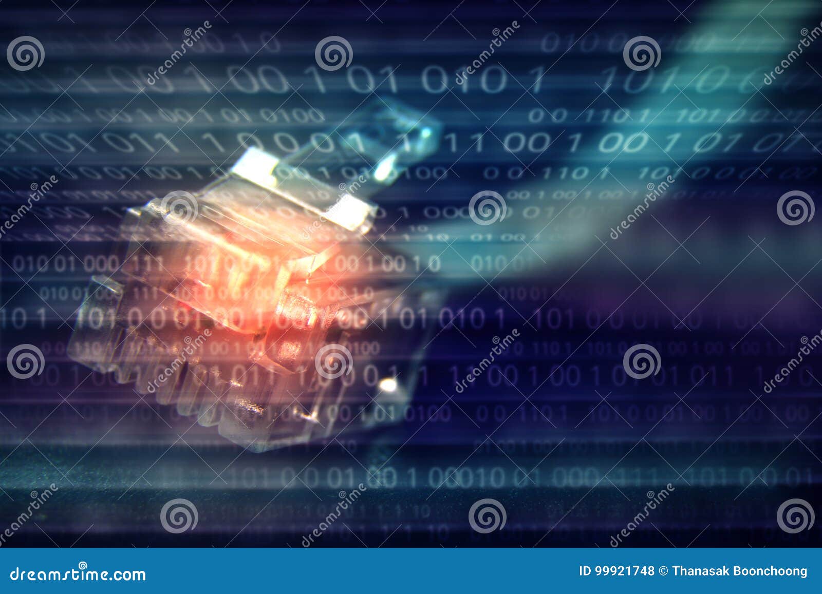 Connect To Internet, Computer Cable on Binary Numbers Stock Photo ...