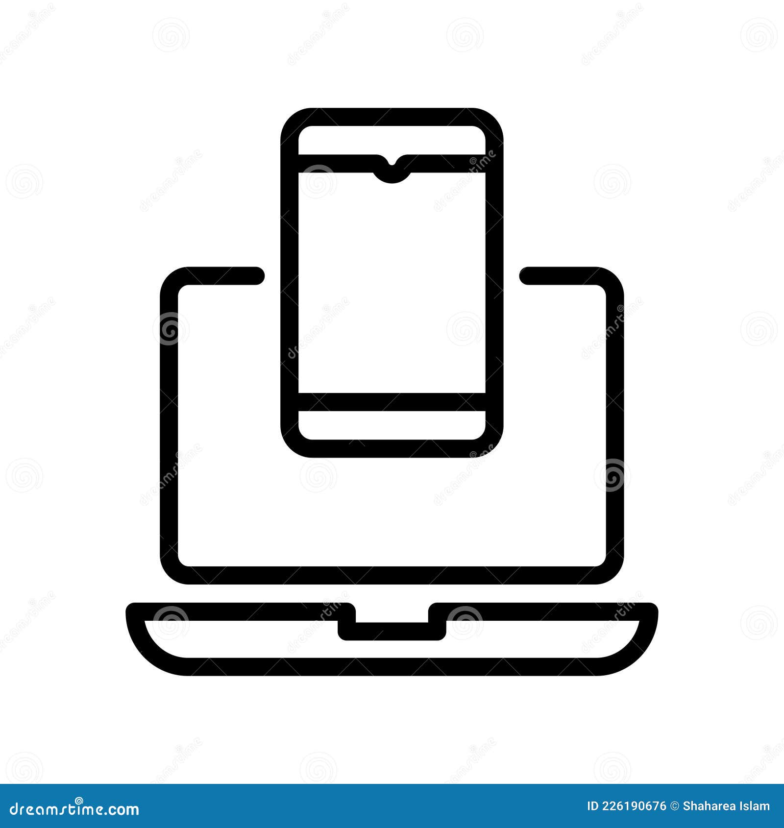 Connect to PC icon stock vector. Illustration of connect - 226190676