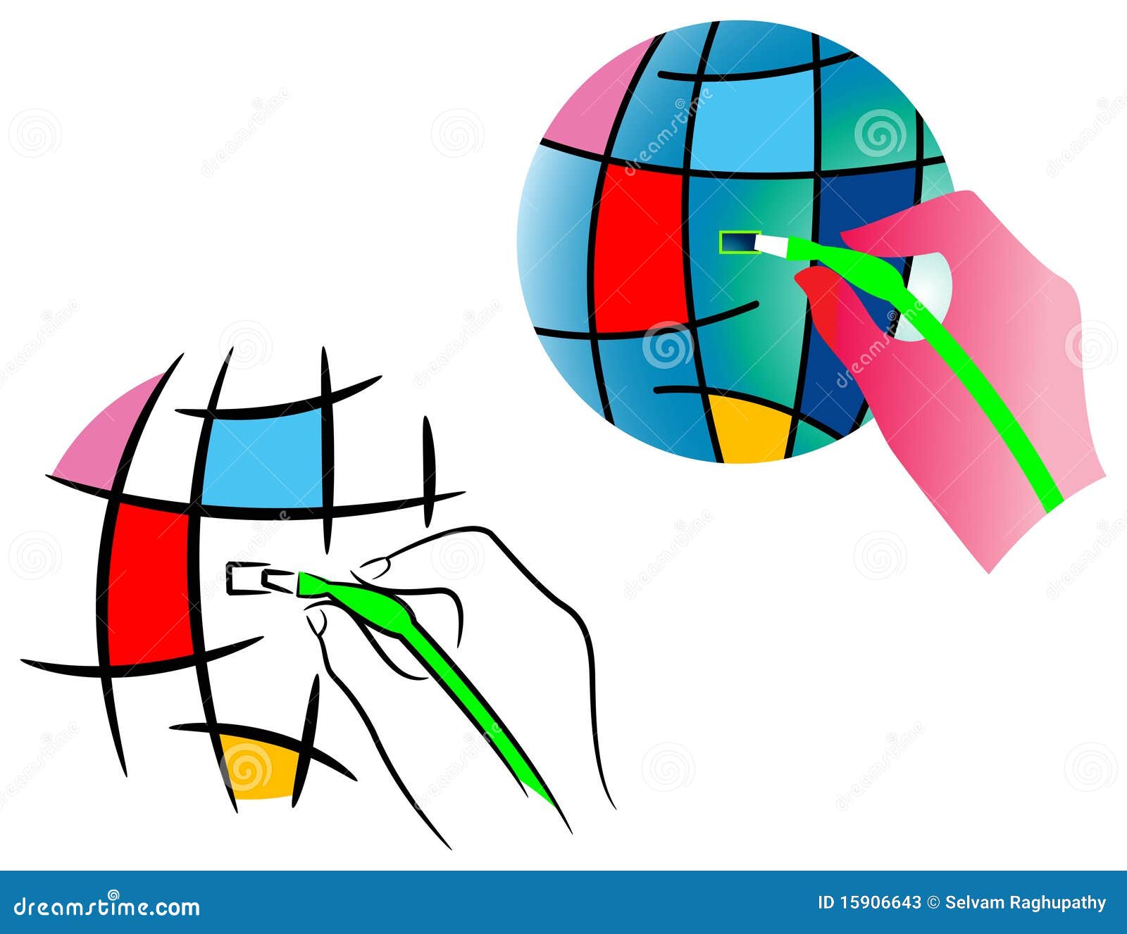 Connect to world stock vector. Illustration of industries - 15906643
