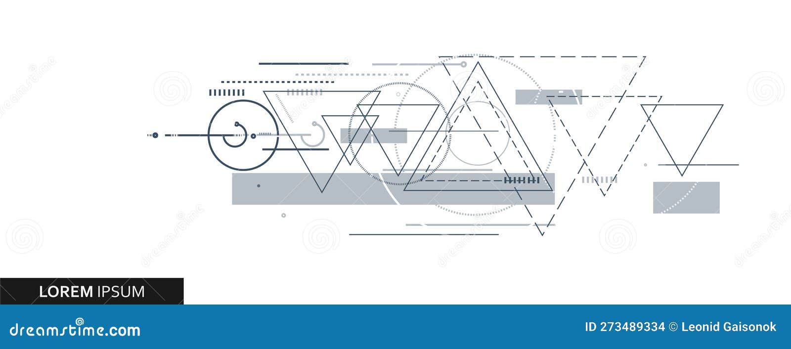 Connect Triangle Cover Design. Dotted Lines and Circles Polygonal ...