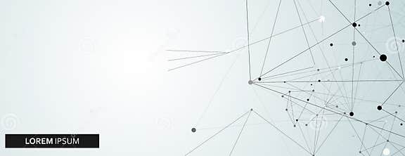 Connect Triangle Structure. Abstract Circle Banner Decorative Design ...