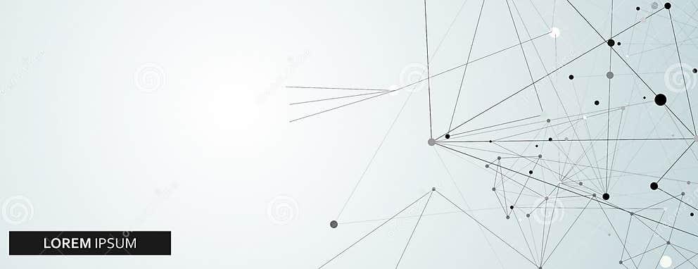 Connect Triangle Structure. Abstract Circle Banner Decorative Design ...