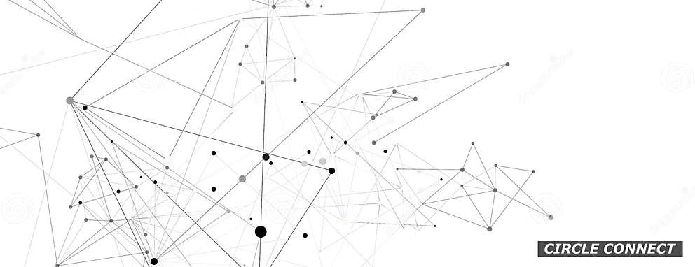 Connect Triangle Structure. Abstract Circle Banner Decorative Design ...