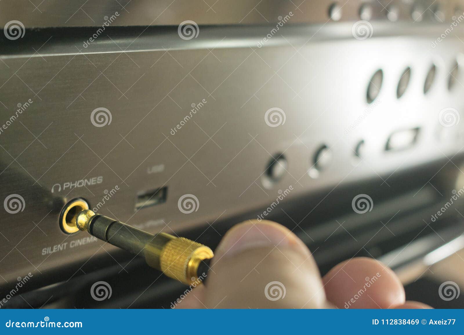 Connect TRS for headphones stock image. Image of music - 112838469