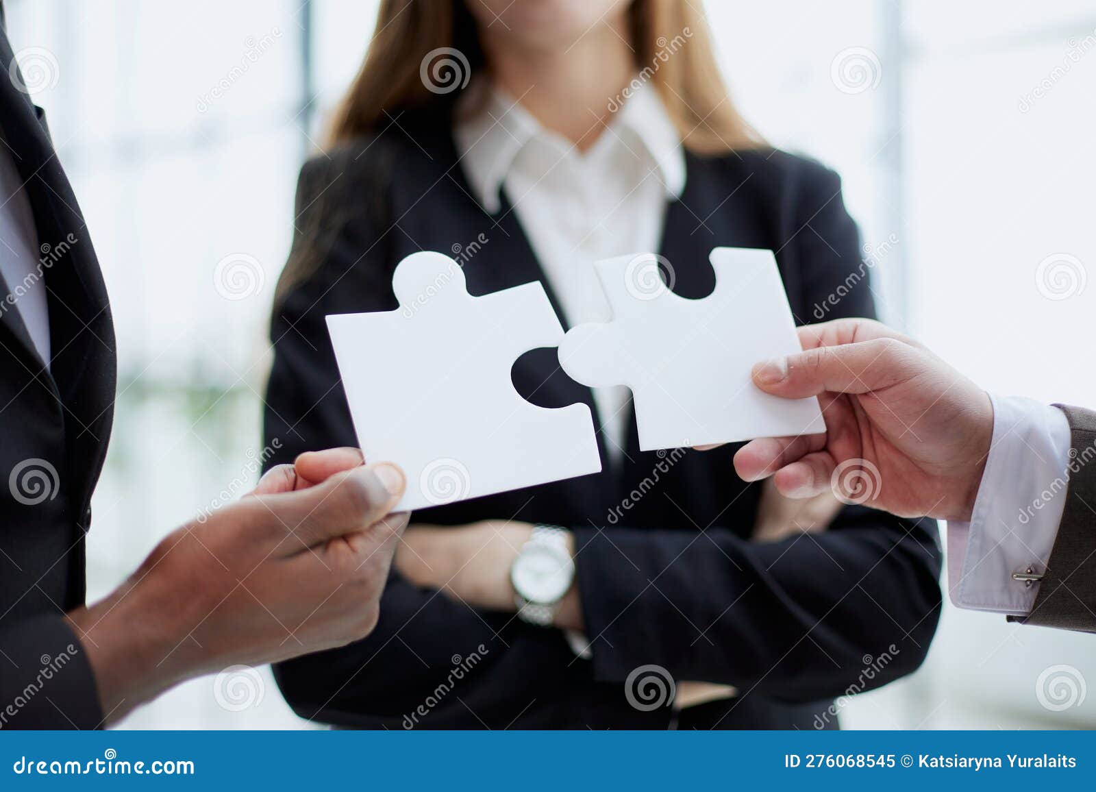 Connect Two Puzzle Pieces Concept of Business Solution Solving a ...