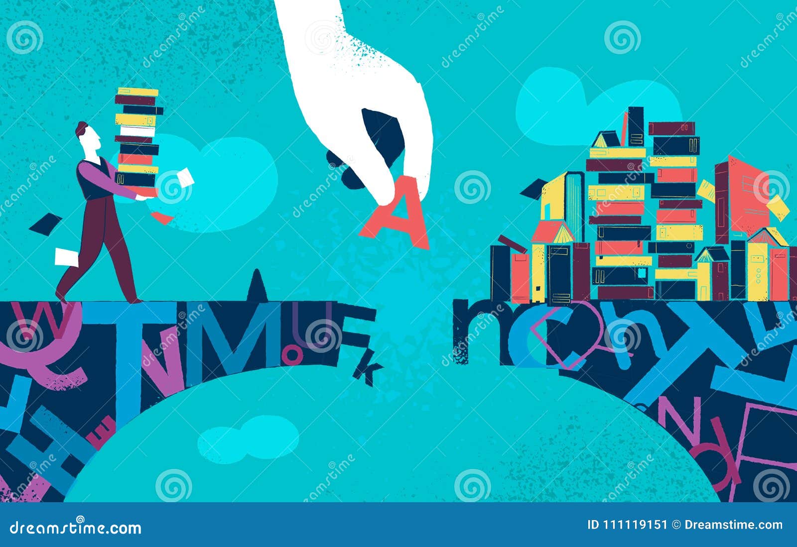 Connect the Two Sides and Bring the Know-how Stock Vector ...