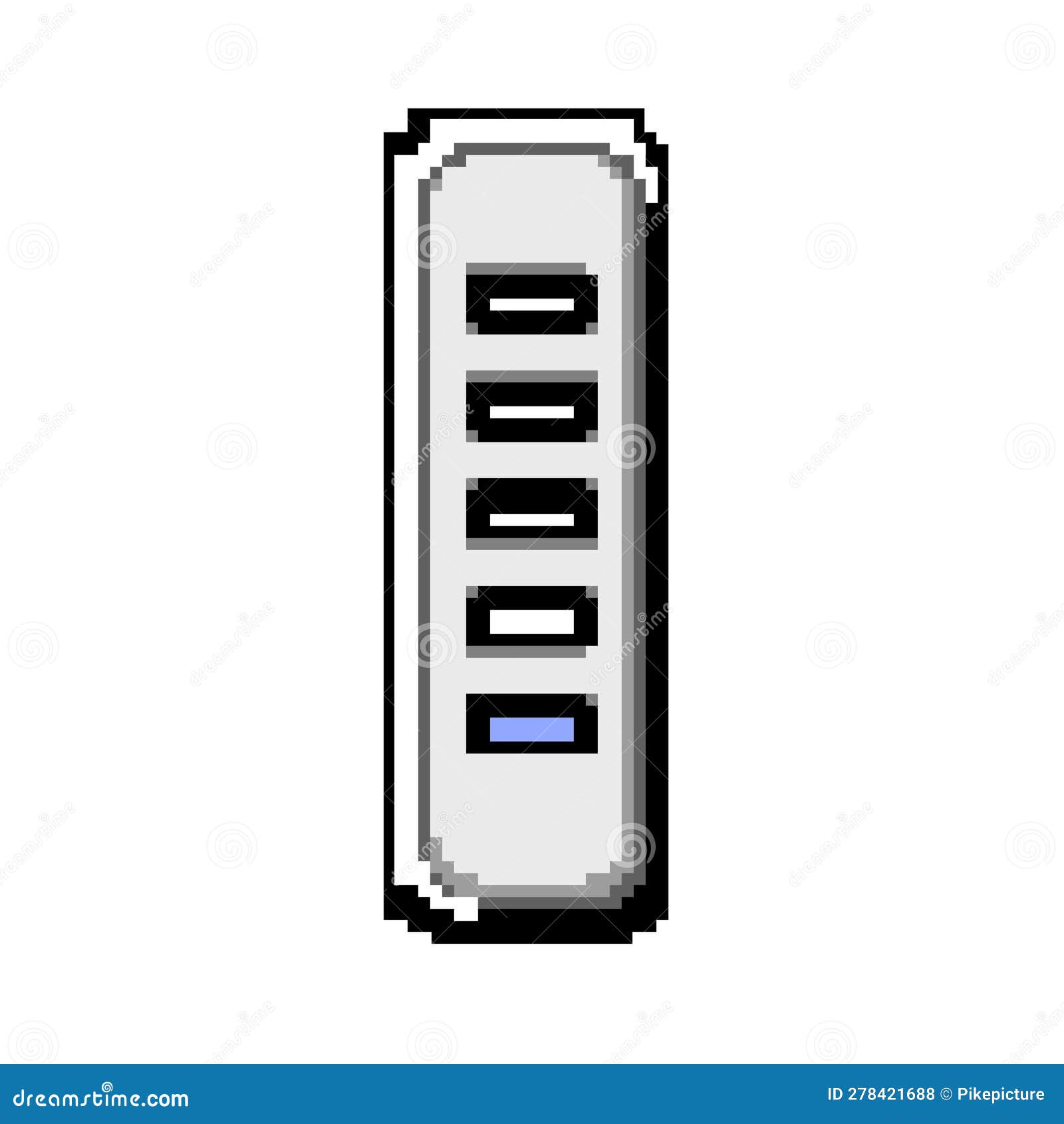 Connect Usb Hub Game Pixel Art Vector Illustration Stock Vector ...