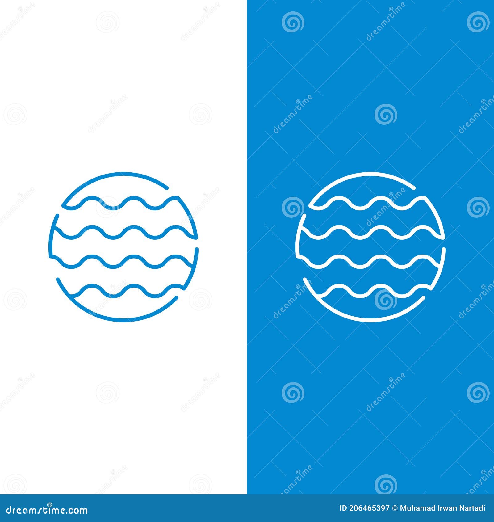 Connect Wave Circle Vector Icon Template Stock Vector - Illustration of ...