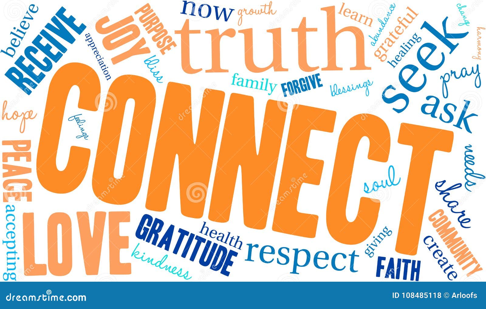 Connect Word Cloud stock vector. Illustration of abundance - 108485118