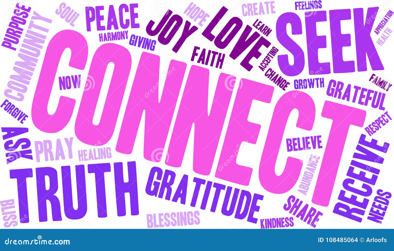 Connect Word Cloud stock vector. Illustration of respect - 108485064