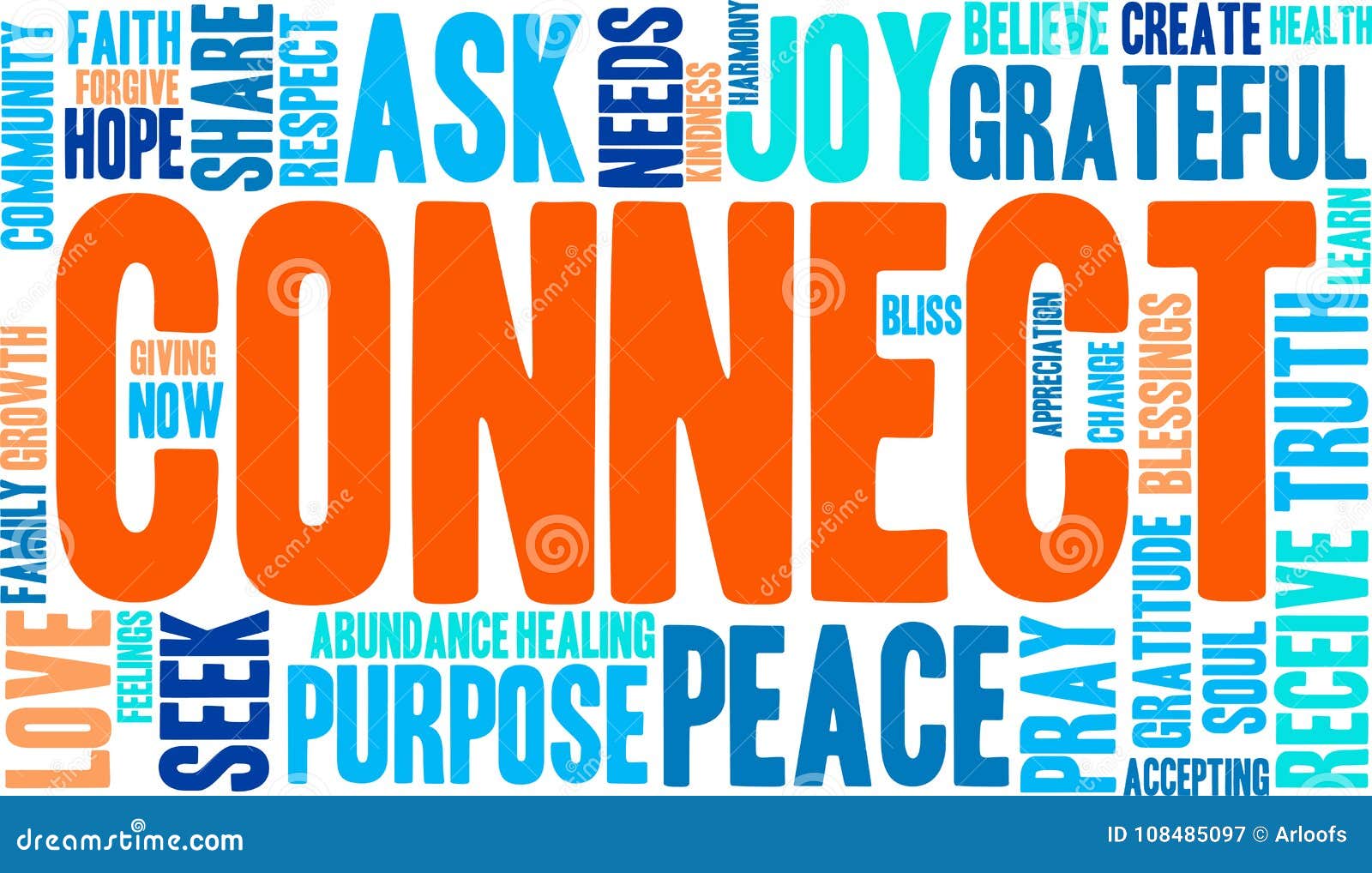 Connect Word Cloud stock vector. Illustration of learn - 108485097