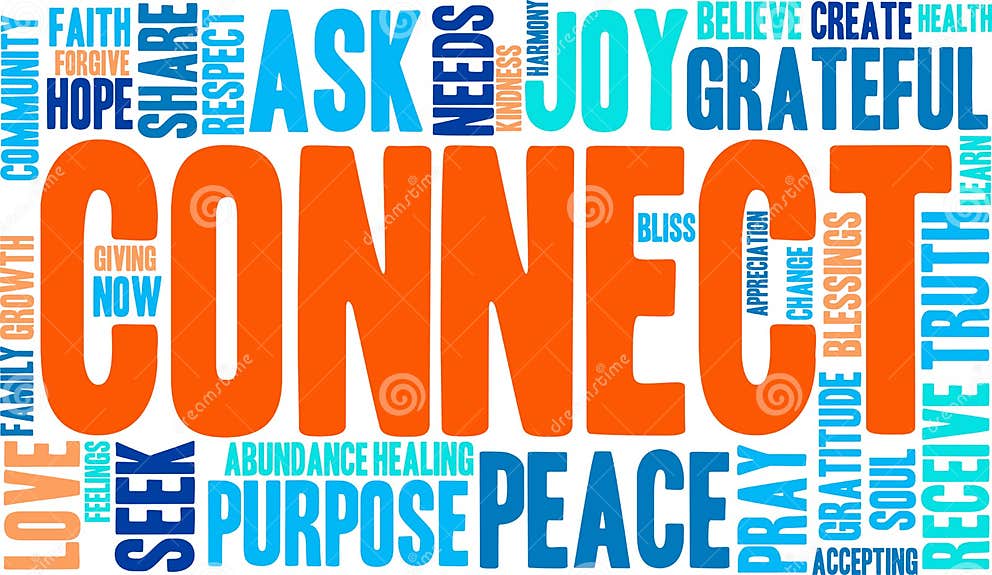 Connect Word Cloud stock vector. Illustration of learn - 108485097