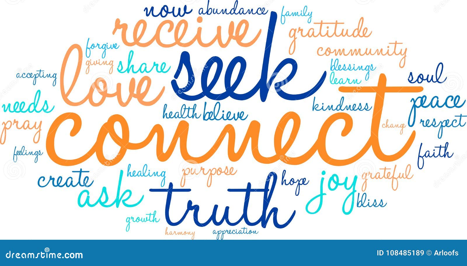 Connect Word Cloud stock vector. Illustration of faith - 108485189
