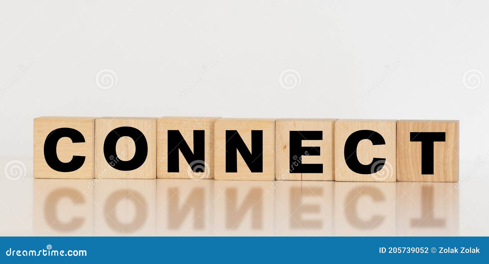 CONNECT Word Made with Building Blocks Isolated on White Stock Photo ...