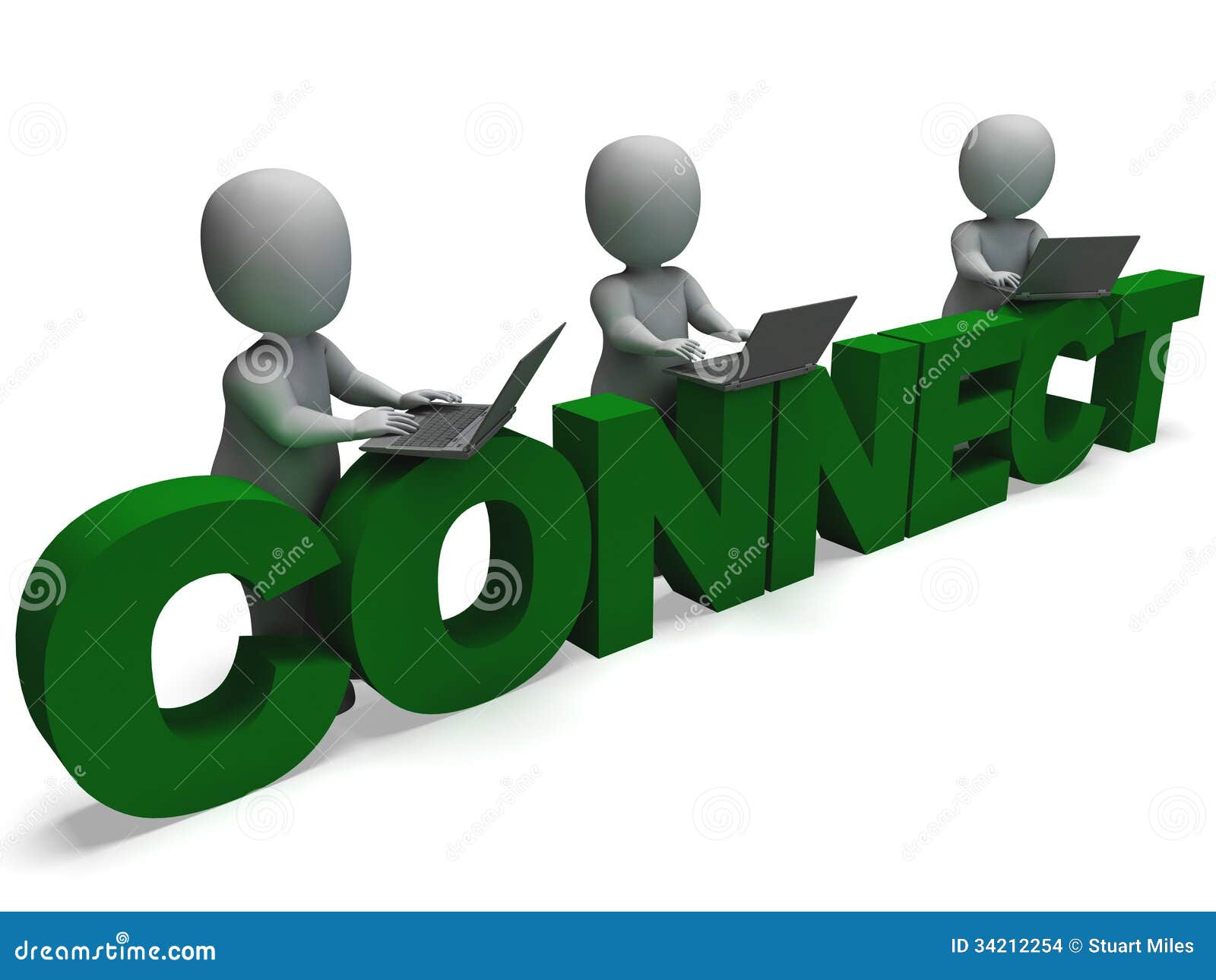 Connect Word Shows World Wide Web Stock Illustration - Illustration of ...