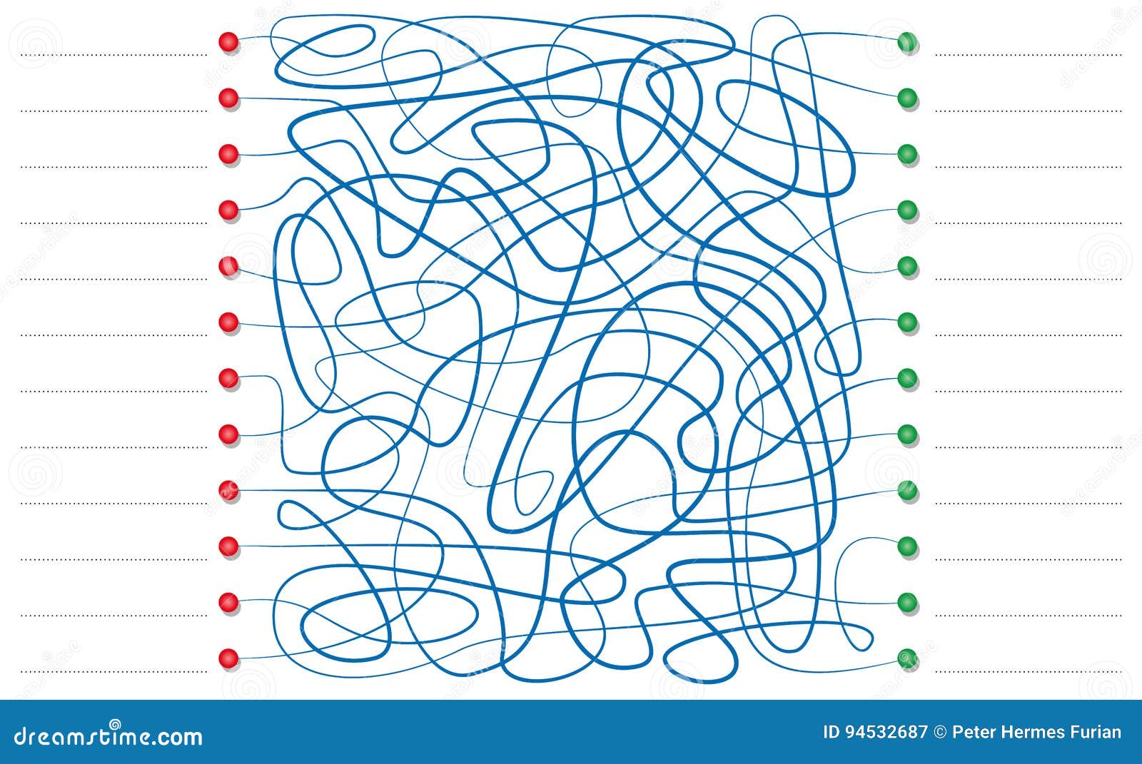 Connect Words Labyrinth with Lines Stock Vector - Illustration of lines ...