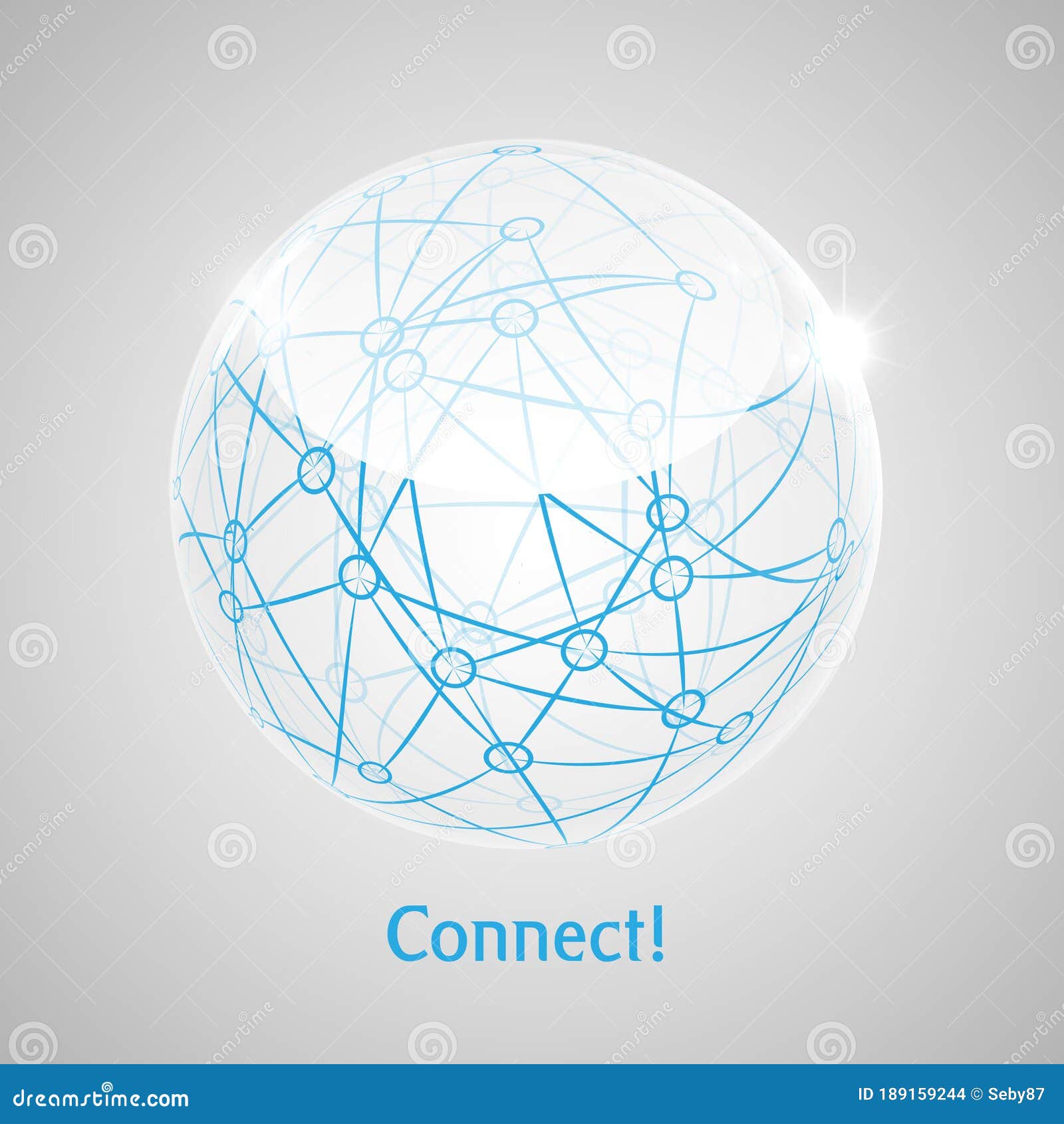 Connect World Abstract Concept Art Stock Vector - Illustration of ...