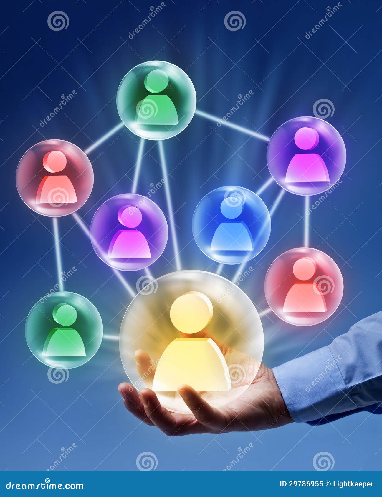 Social Networking - Connected Bubbles Stock Image - Image of bubble ...