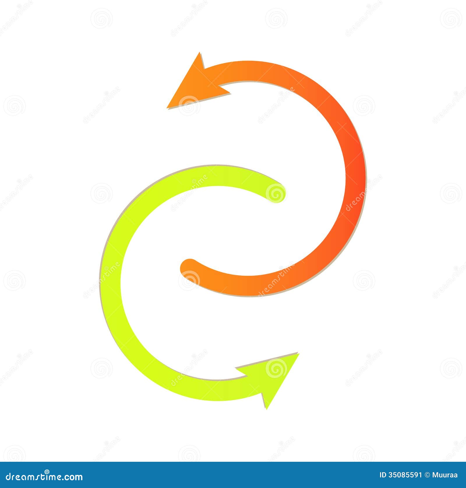 Connected arrows stock vector. Illustration of innovation - 35085591