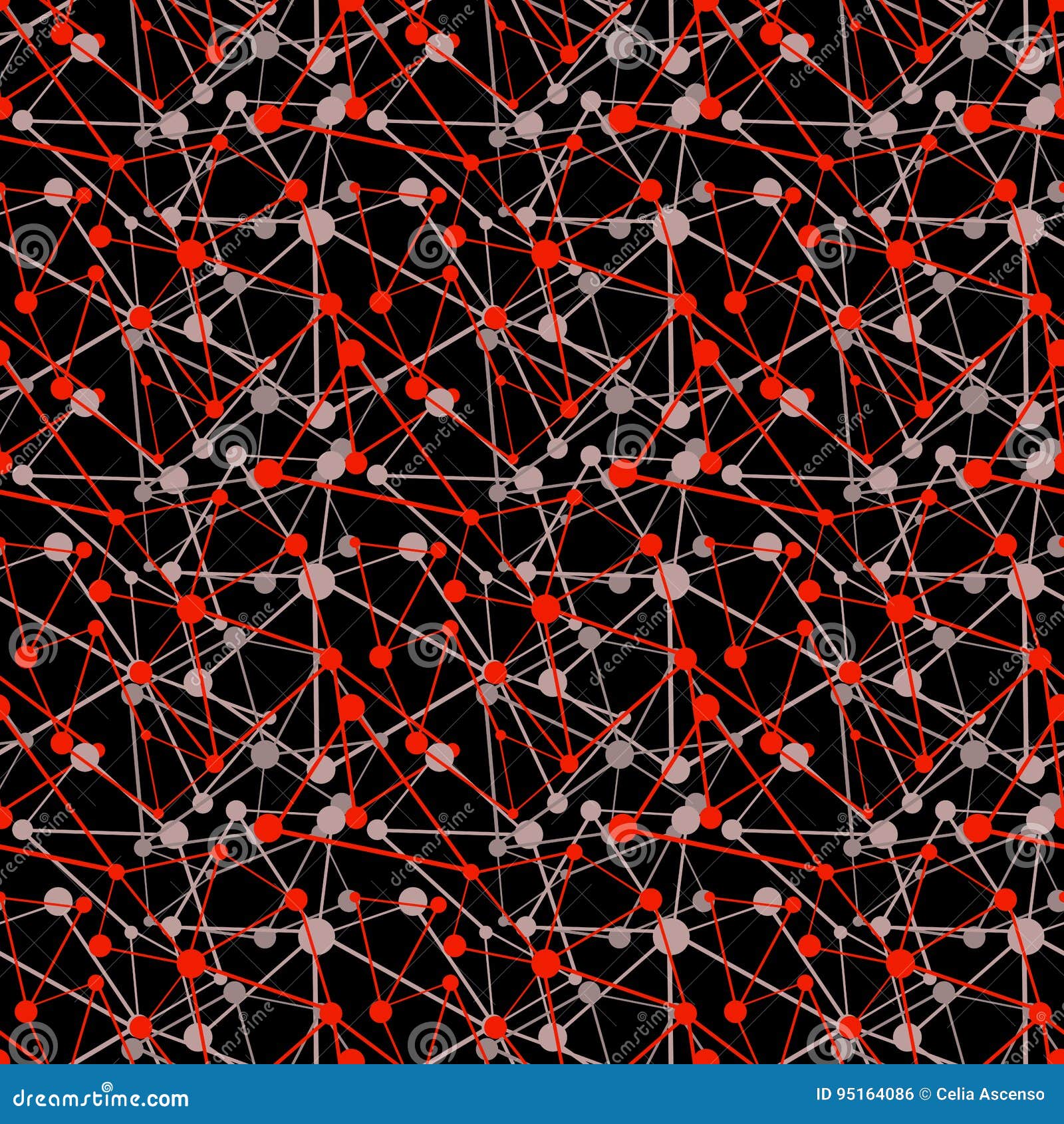 Connected Blood Cells Seamless Background Stock Illustration ...