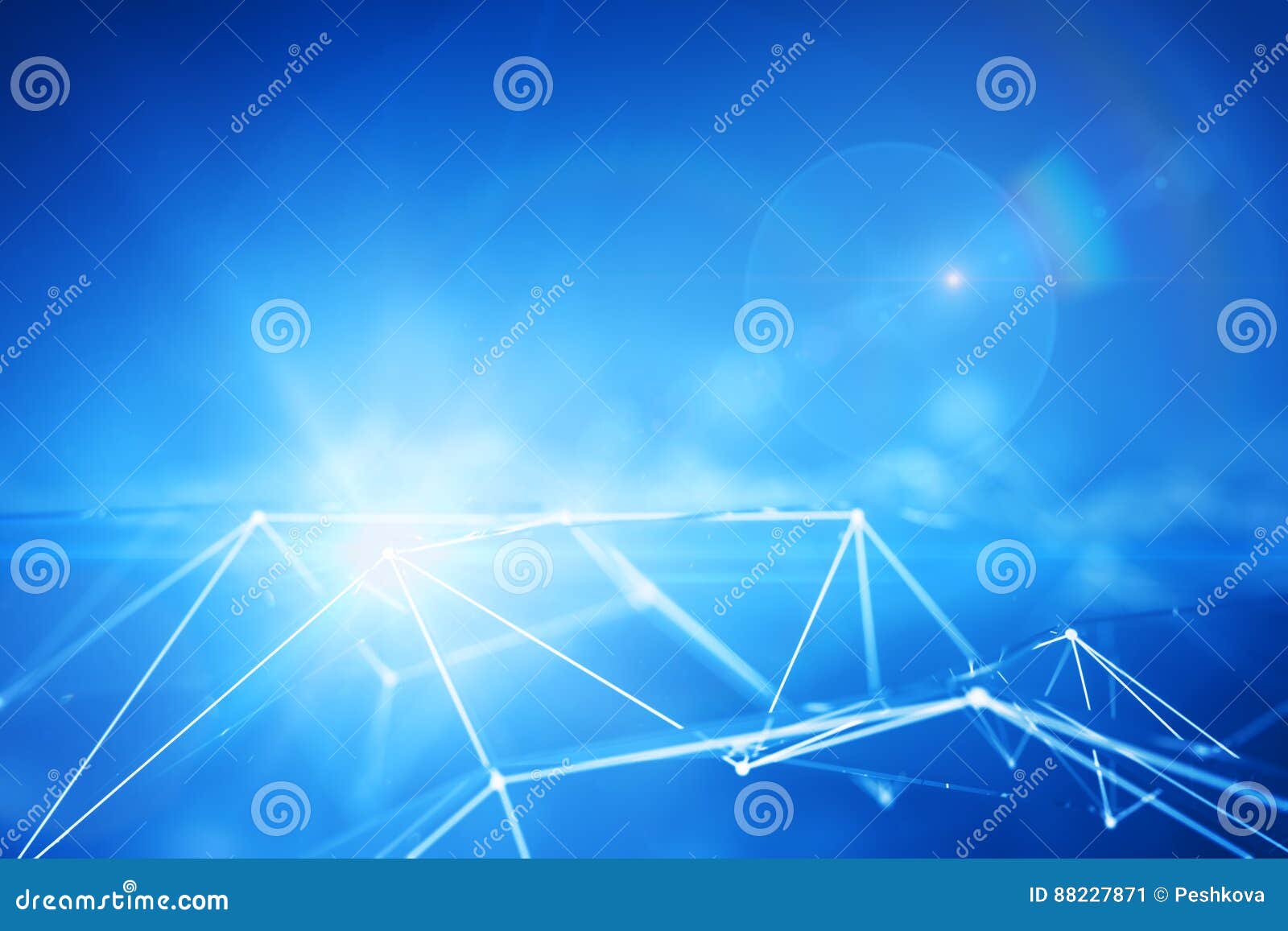 Connected blue points stock illustration. Illustration of creativity ...