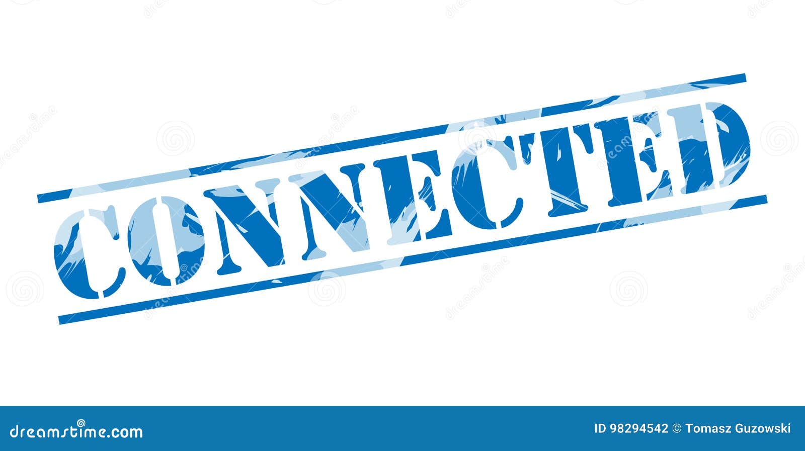 Connected blue stamp stock illustration. Illustration of banner - 98294542