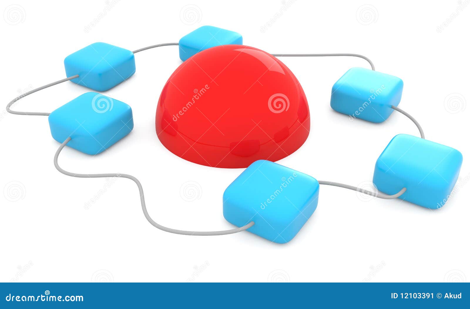 Connected Boxes Isolated on White Stock Illustration - Illustration of ...
