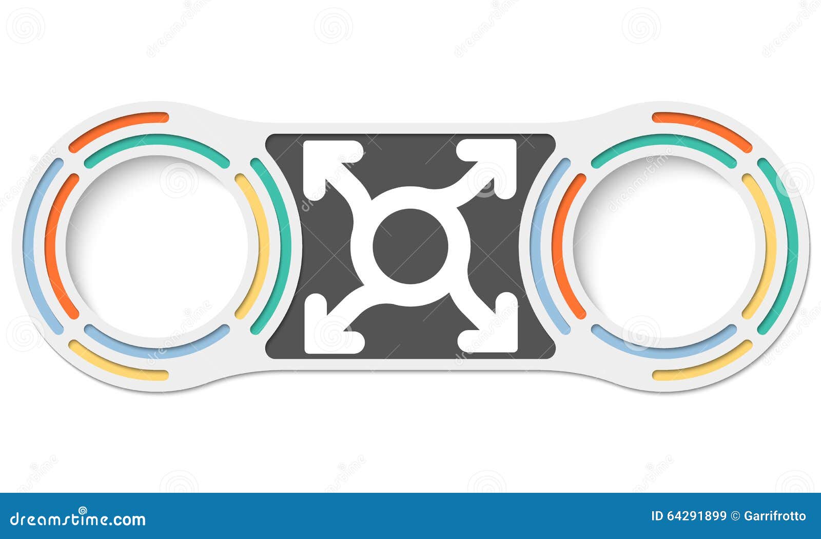 Connected boxes stock vector. Illustration of circular - 64291899