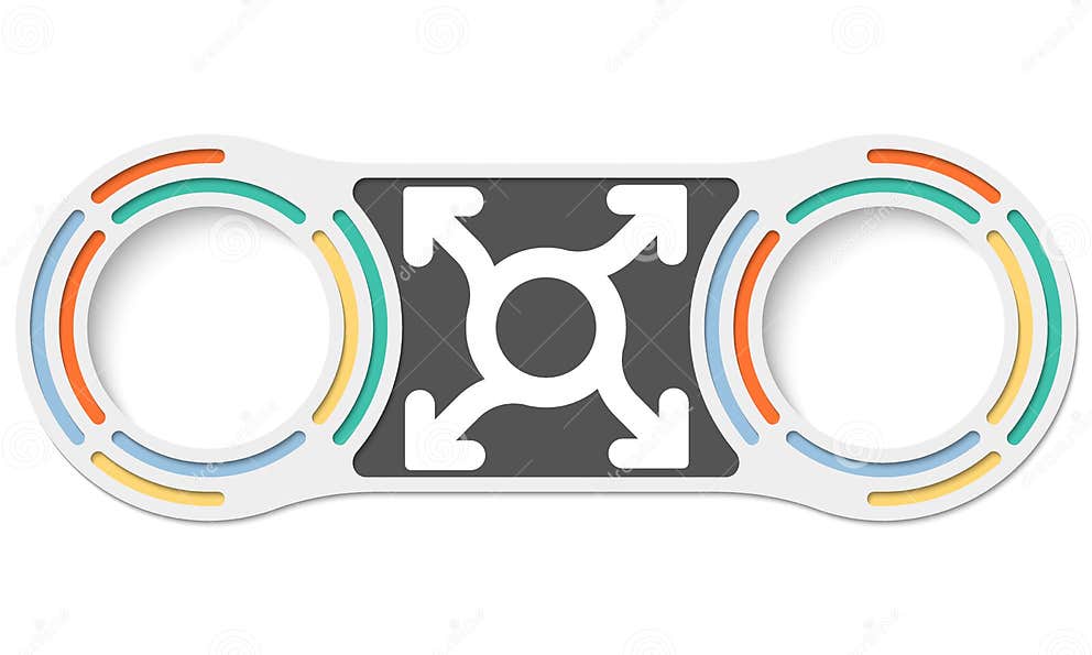 Connected boxes stock vector. Illustration of circular - 64291899