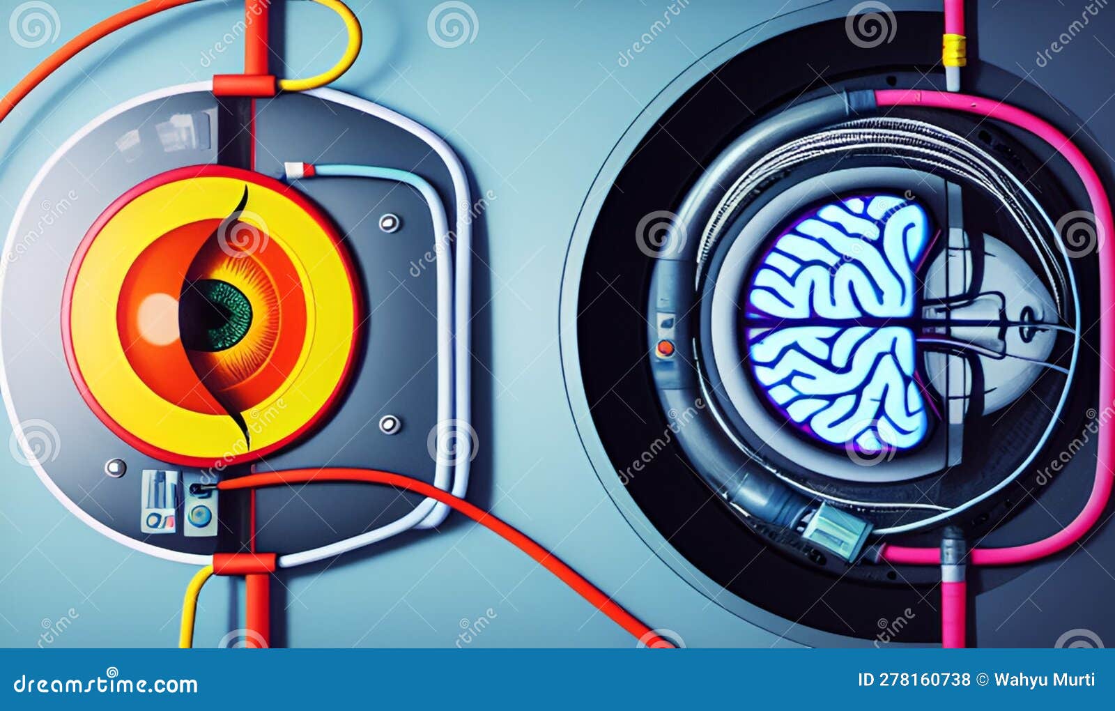 Connected Brain and Eye Illustration, Generative Ai ,ai Stock ...