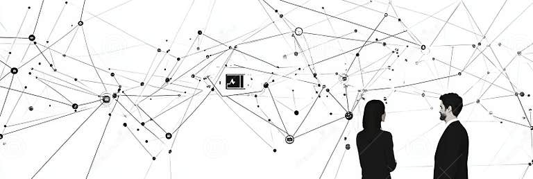 Connected Business Professionals Networked Collaboration Two Business ...