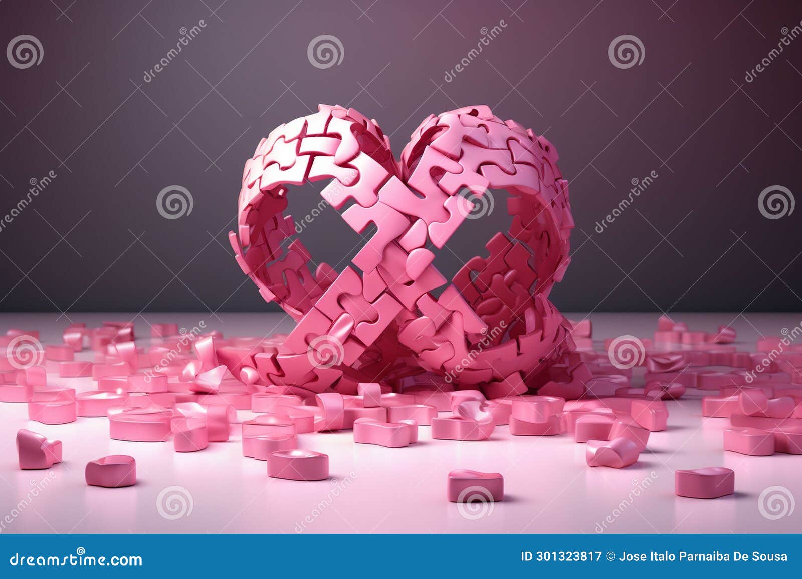 Connected Care Puzzle Pieces Linking Together To Stock Illustration ...