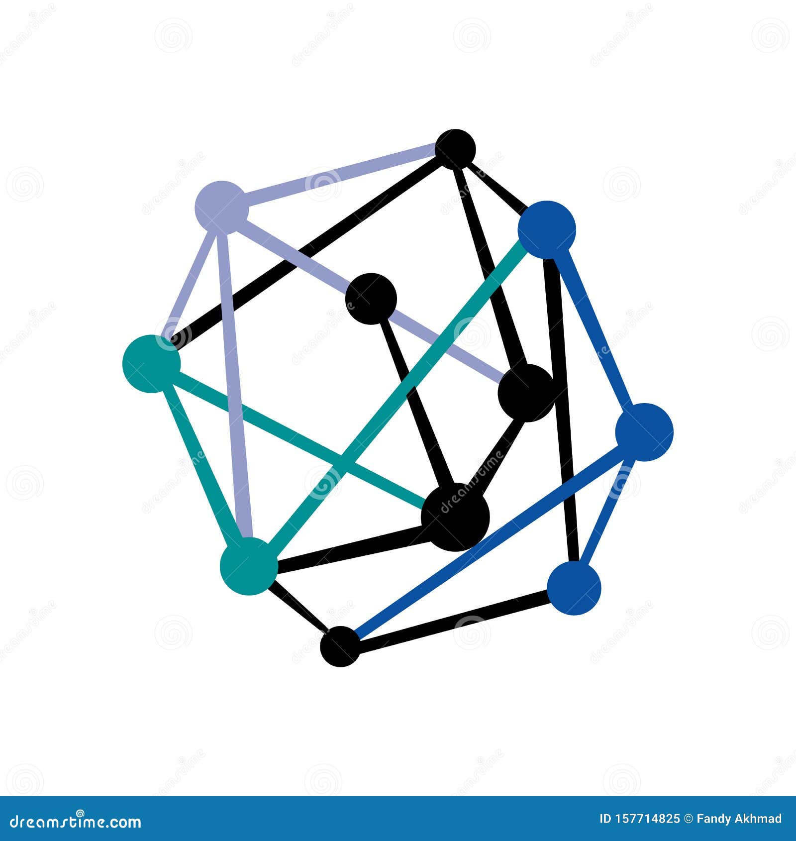 Connected Circle Vector Illustration. Technology Abstract Dot ...