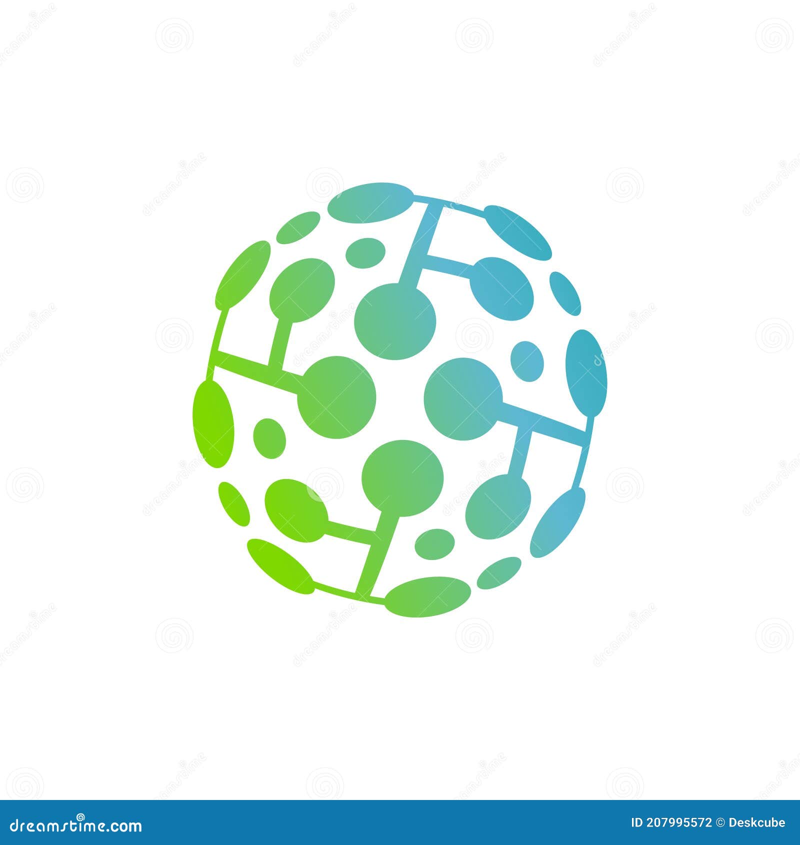 Connectivity Sphere. Vector Logo Design Stock Illustration ...