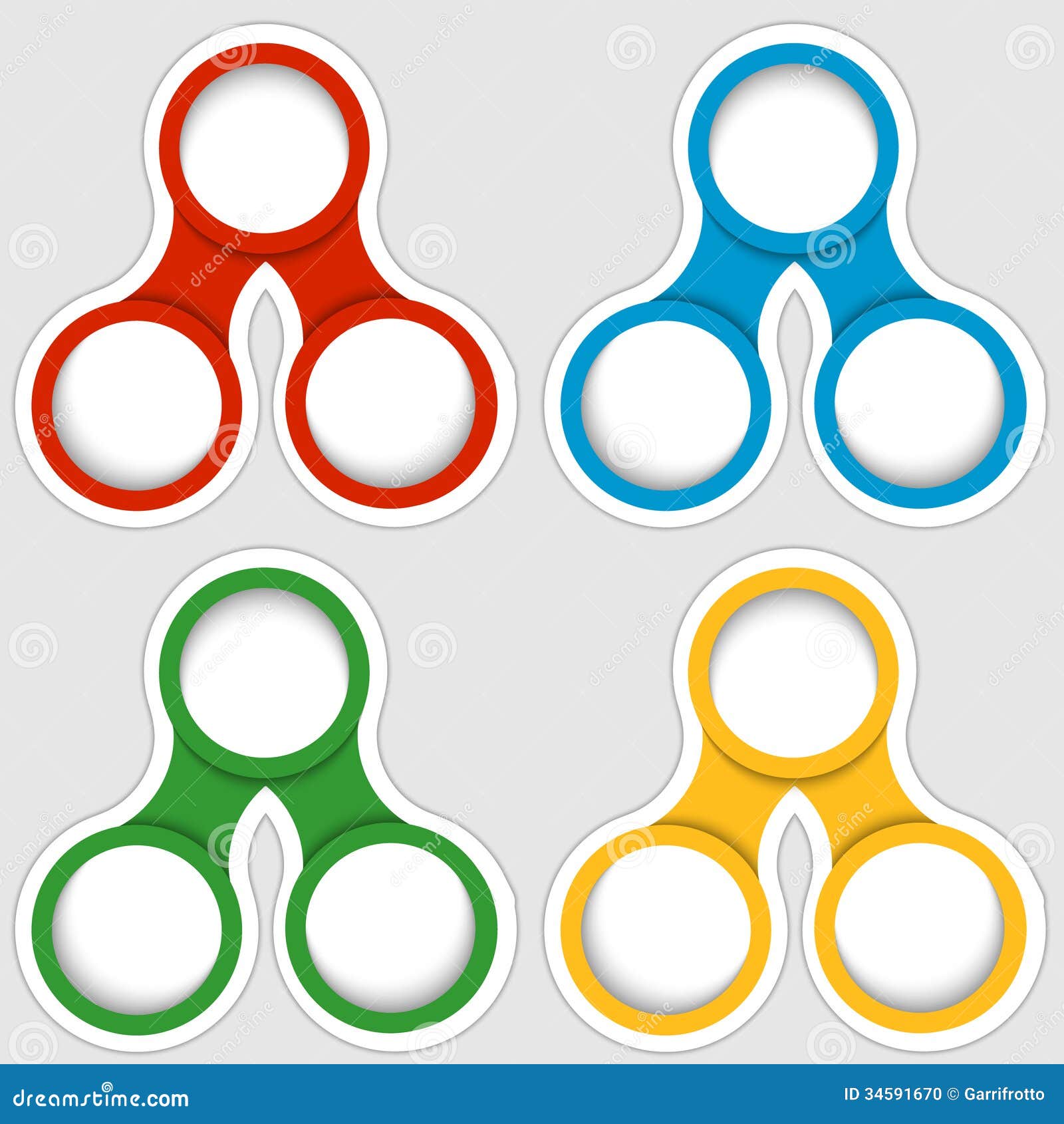 Connected circular frames stock vector. Illustration of menu - 34591670