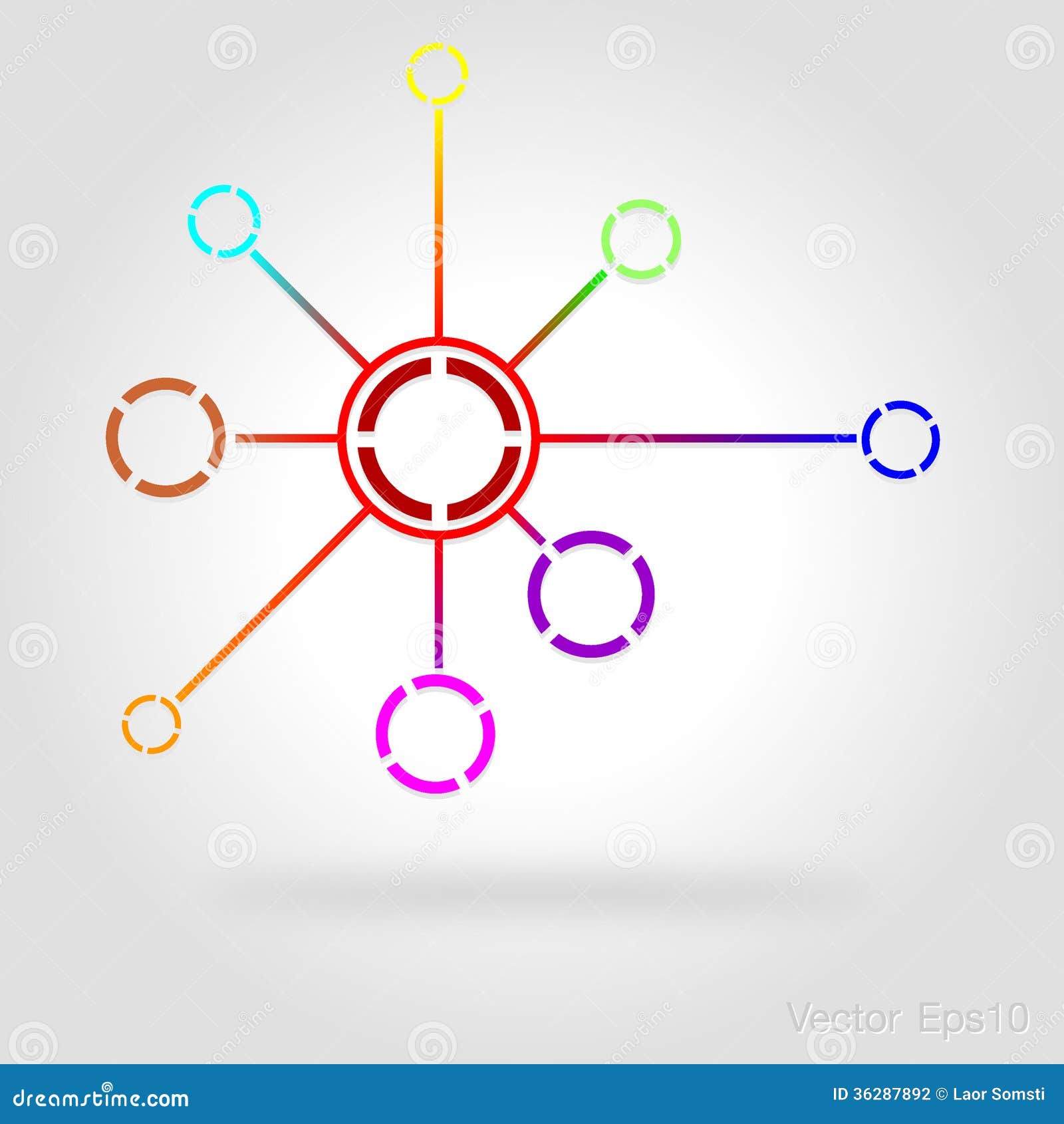 Connected by a Colored Cell Stock Vector - Illustration of molecular ...