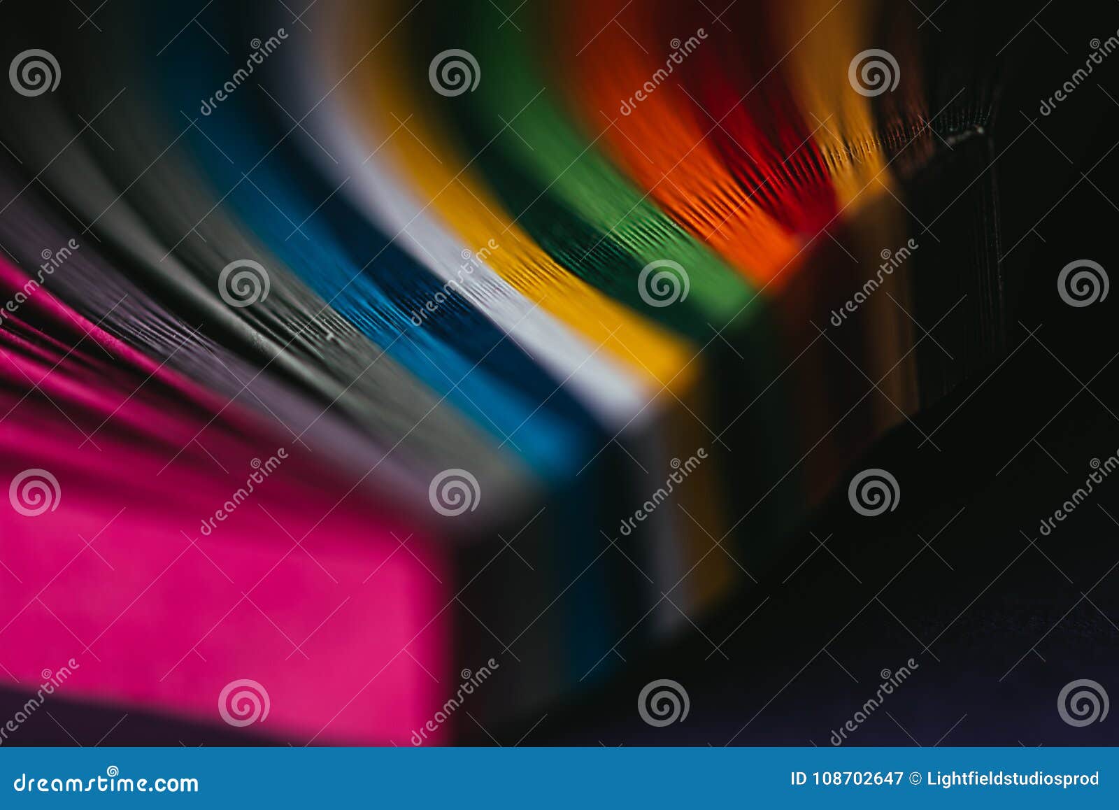 Connected Colored Quilling Paper on Dark Surface Stock Image - Image of ...