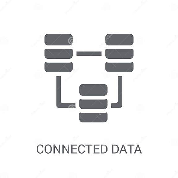 Connected Data Icon. Trendy Connected Data Logo Concept on White Stock ...