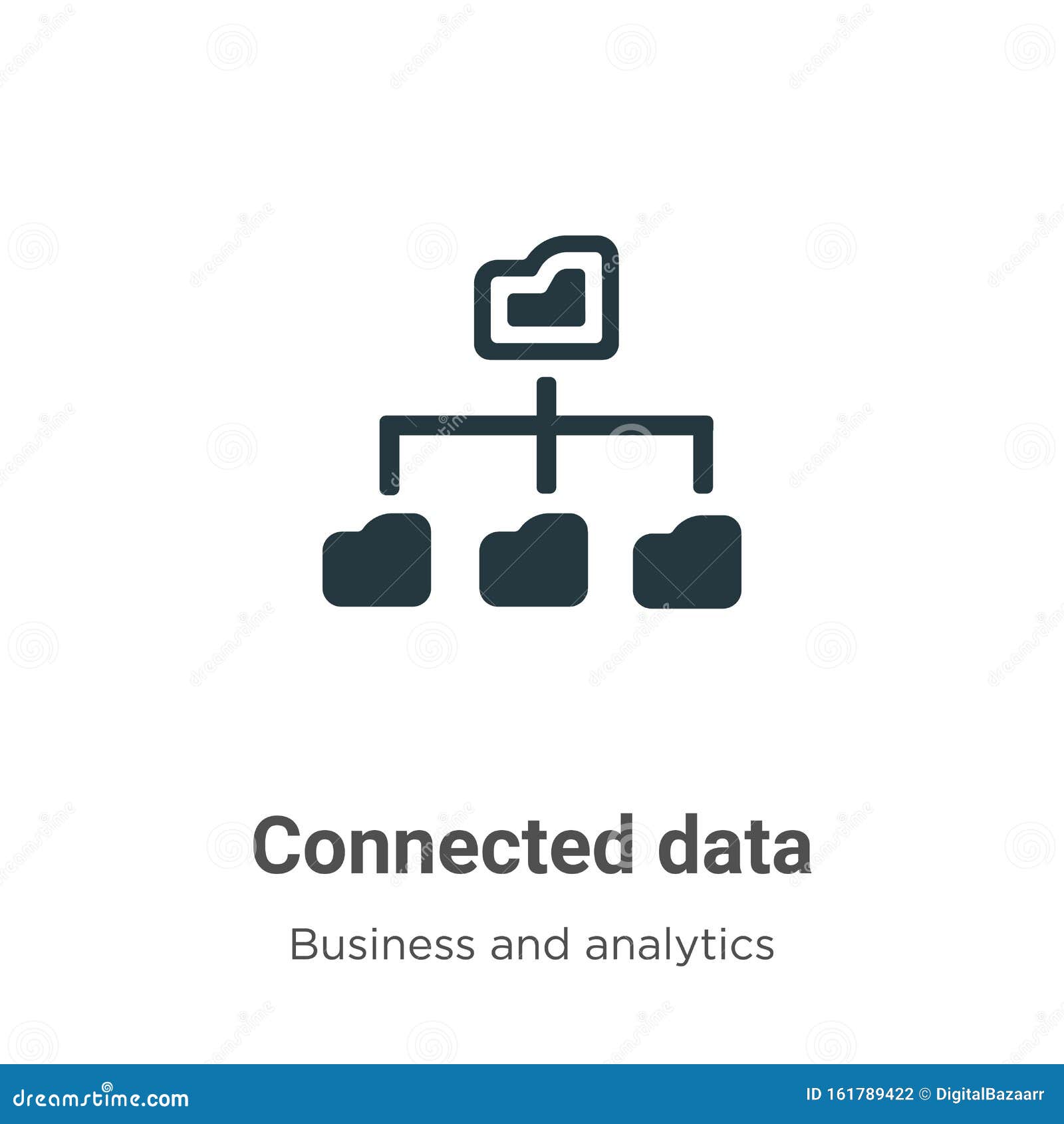 Connected Data Vector Icon on White Background. Flat Vector Connected ... Connected Data Vector Icon on White Background. Flat Vector Connected ...