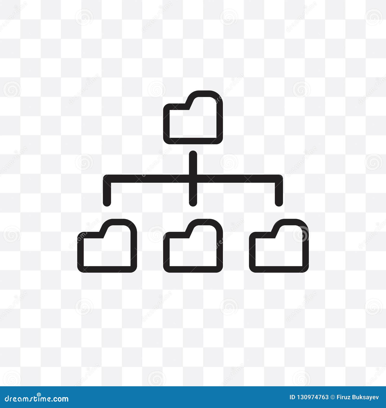 Connected Data Vector Linear Icon Isolated on Transparent Background ...